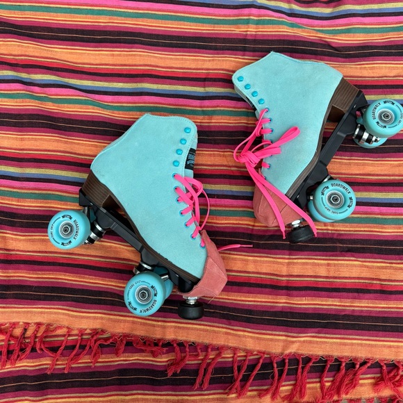 sure grip | Shoes | Sure Grip Boardwalk Teal Pink Roller Skates | Poshmark